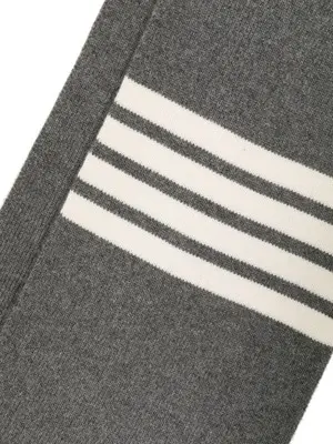 Thom Browne 4-bar Stripe Cashmere Scarf - Grey