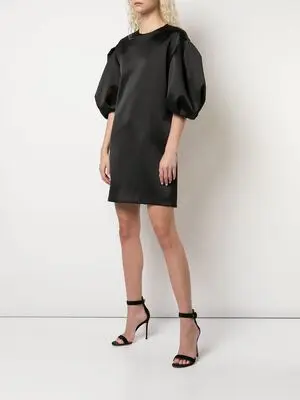 Carolina Herrera Shift Mini Dress With Puff Sleeves