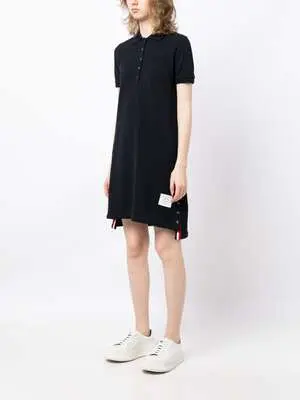 Thom Browne Stripe-detailing Piqué Polo Dress