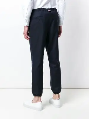 Thom Browne Drawstring-waist Wool Track Pants - Blue