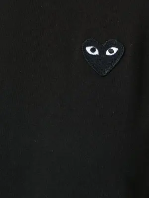 Play Comme Des Garcon Heart Logo T-shirt - Black