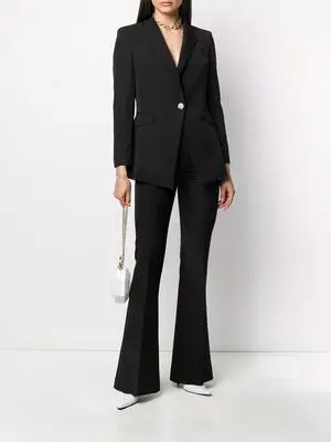 BLANCA VITA Flared Suit Trousers - Black