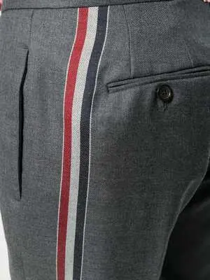 Thom Browne Striped Low-rise Wool Trouser