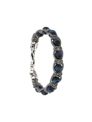 Emanuele Bicocchi Beaded Chain Bracelet - Blue