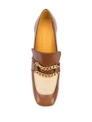MADISON MAISON Perla Block Heel Loafers - Brown