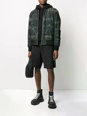 Neil Barrett Side Stripes Track Shorts - Black