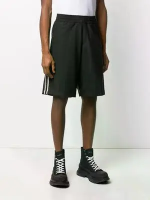 Neil Barrett Side Stripes Track Shorts - Black