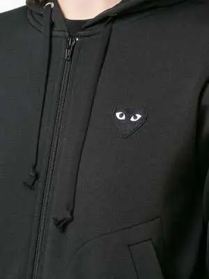 Play Comme Des Garcon Drawstring Zip Hoodie