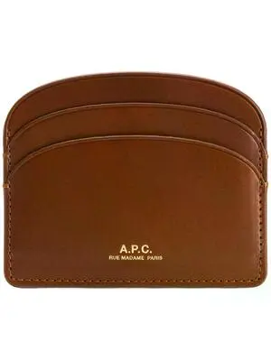 A.p.c. Logo-stamp Cardholder - Brown