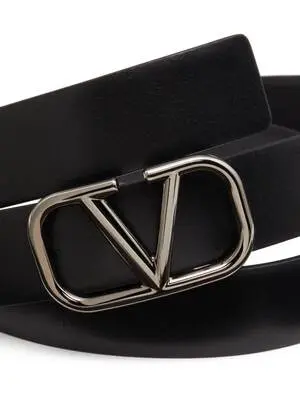 Valentino Garavani 30mm Vlogo Signature Leather Belt