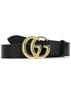 Gucci Gg Marmont Leather Belt - Black
