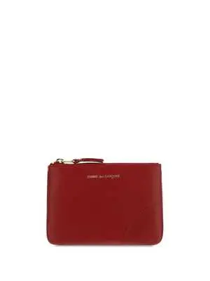 Comme Des Garçons Logo-stamp Zip Wallet - Red