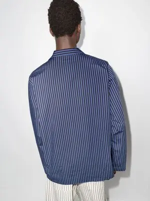 TEKLA Organic Cotton Pajama Shirt - Blue