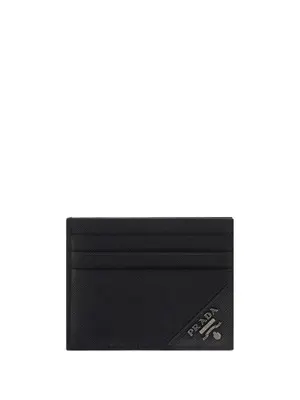 Prada Leather Card Holder - Black