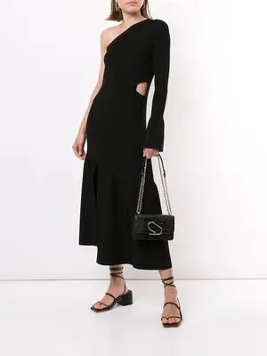 3.1 Phillip Lim One-sleeve Ribbed Midi Dress