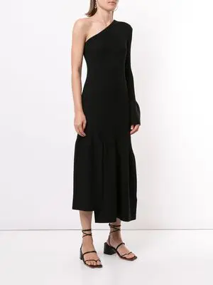 3.1 Phillip Lim One-sleeve Ribbed Midi Dress