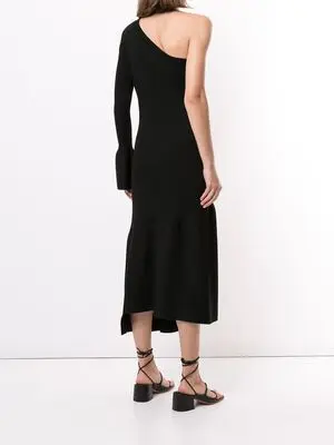 3.1 Phillip Lim One-sleeve Ribbed Midi Dress