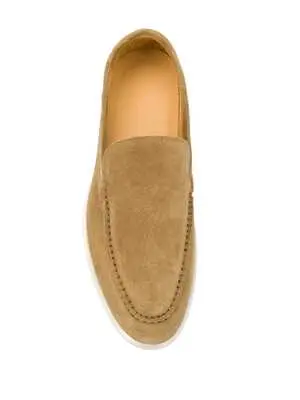 SCAROSSO Almond Toe Loafers - Neutrals