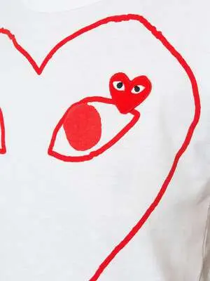 Play Comme Des Garcon Heart Print T-shirt