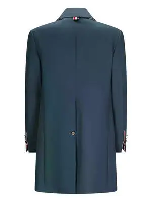 Thom Browne Mac Bal Collar Overcoat - Blue