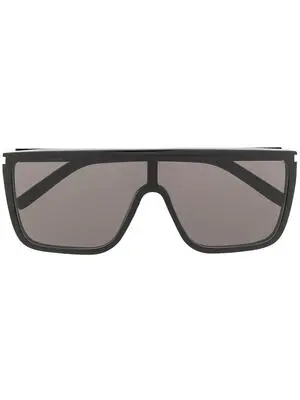 Saint Laurent Oversized Mask Sunglasses - Black