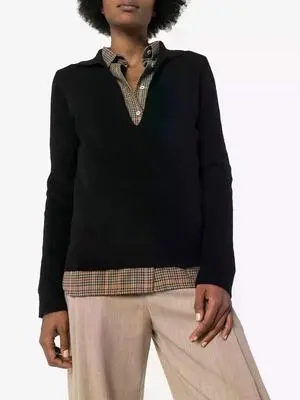 JIL SANDER Collared V-neck Knit Jumper