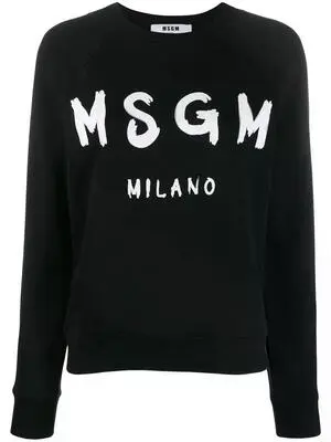 MSGM Logo Print Crew Neck Sweater