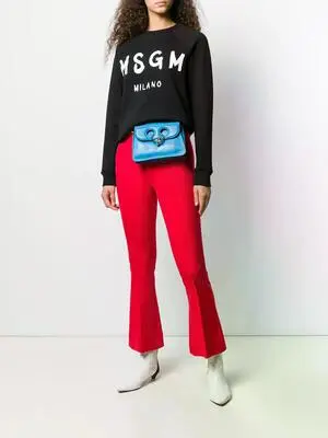 MSGM Logo Print Crew Neck Sweater