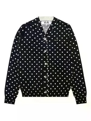 Play Comme Des Garcon Polka Dot Cardigan - Blue
