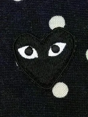 Play Comme Des Garcon Polka Dot Cardigan - Blue
