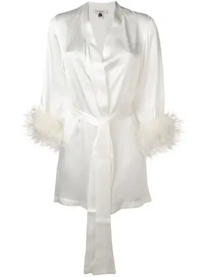 GILDA & PEARL Mia Satin Robe - White