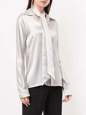 Dsquared2 Silk Pussy Bow Shirt