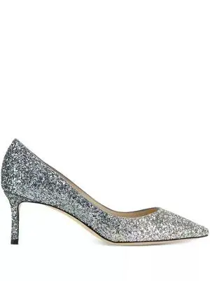 JIMMY CHOO 60mm Romy Glitter Pumps - Silver