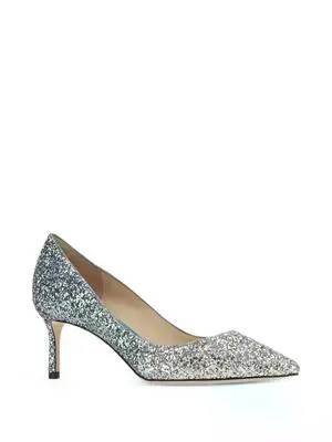 JIMMY CHOO 60mm Romy Glitter Pumps - Silver