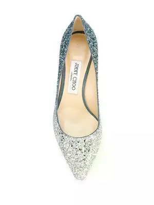 JIMMY CHOO 60mm Romy Glitter Pumps - Silver