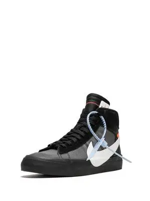 Nike X Off White The : Blazer Mid Grim Reaper Sneakers - Black