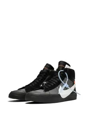 Nike X Off White The : Blazer Mid Grim Reaper Sneakers - Black