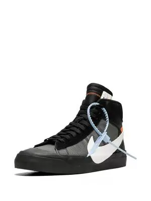 Nike X Off White The : Blazer Mid Grim Reaper Sneakers - Black