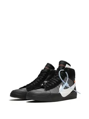 Nike X Off White The : Blazer Mid Grim Reaper Sneakers - Black