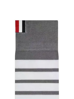 Thom Browne 4-bar Mid-calf Socks - Grey