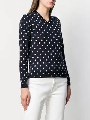 Play Comme Des Garcon Polka-dot Knit Sweater
