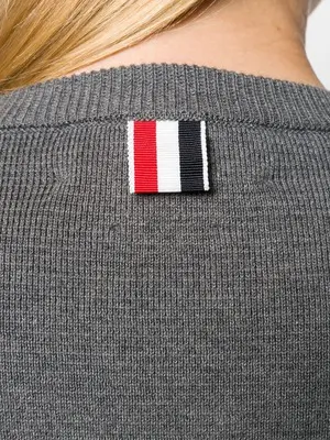 Thom Browne 4-bar Crew-neck Jumper - Grey