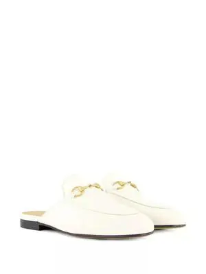 Gucci Princetown Leather Mules - White