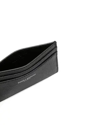 Saint Laurent Paris Credit Card Case In Grain De Poudre Leather