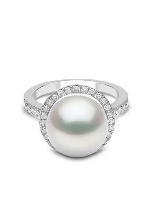 Yoko London 18kt White Gold South Sea Pearl And Diamond Ring - Silver