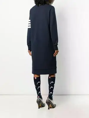 Thom Browne 4-bar Loopback Sweatshirt Dress