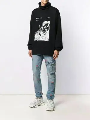 Off-White Straight-leg Logo-print Jeans