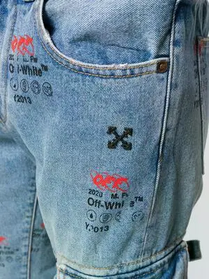 Off-White Straight-leg Logo-print Jeans