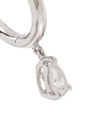 ANITA KO 18kt Gold Diamond Hoop Earring - Silver