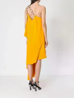 Monse Shoulder Chain Draped Dress